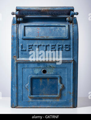 Old antique iron letterbox. Isolated picture Stock Photo - Alamy
