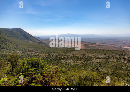landscape in kenyan national park with mount kilimanjaro Stock Photo ...