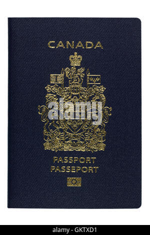 New Canadian passport on a white background Stock Photo - Alamy