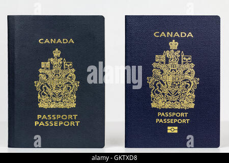 Close up of Canadian biometric Passport , AKA ePassport, newly designed ...