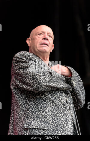 Buster Bloodvessel performing with Bad Manners at the Newport Centre ...