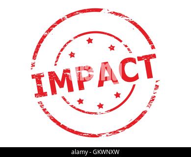 impact stamp. round grunge sign with ribbon Stock Vector Image & Art ...