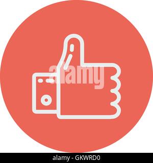 Thumb up marketing icon outline vector. Online strategy. Social design ...