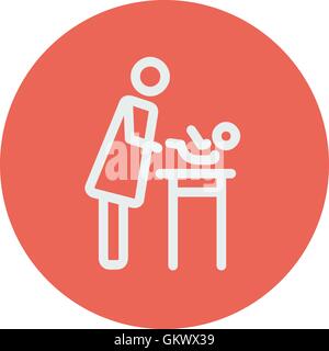 Baby changing restroom sign. Nappy change room pictogram, baby diaper ...