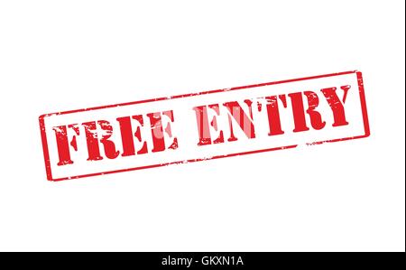 free entry stamp. free entry rectangular sign isolated on transparent background Stock Vector ...