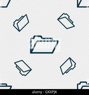 Folder icon sign. Seamless pattern on a gray background. Vector Stock Vector Image & Art - Alamy