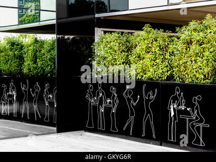 The Qube restaurant at the Cube building, Corby town centre Stock Photo ...