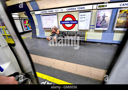Camden Town Underground Station - Northern Line - London Stock Photo ...