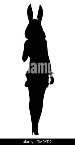 woman and rabbit Stock Vector Image & Art - Alamy