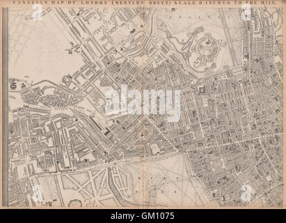 Map of the St Marylebone area, London. Date: circa 1900 Stock Photo - Alamy