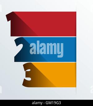 Paper Numbered Banner Template, Vector Illustration Stock Vector Image ...