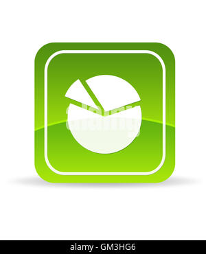 Chart pie icon. Internet button on white background Stock Photo - Alamy