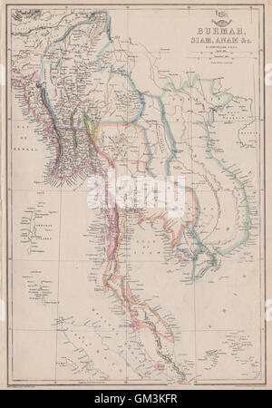 Burmah, Siam & Anam. Indochina Shan States Thailand Vietnam. WELLER ...