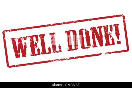 well done stamp. well done rectangular sign isolated on transparent ...