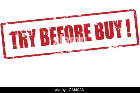 Try before buy Stock Vector Image & Art - Alamy