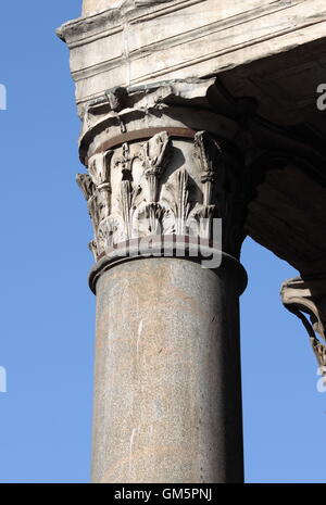Pantheon, portico, Corinthian column capital, projection, plan, and ...