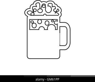 Beer pint collage element, beverage illustration vector Stock Vector ...