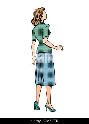 Woman back cartoon Stock Vector Image & Art - Alamy