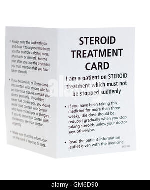 Steroid Treatment Card Stock Photo - Alamy