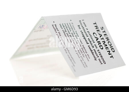 Steroid Treatment Card Stock Photo - Alamy