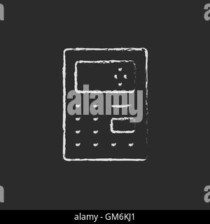 Calculator icon drawn in chalk Stock Vector Image & Art - Alamy