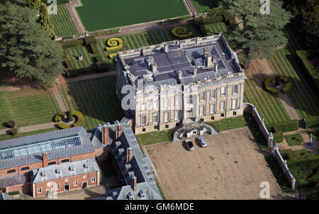 aerial view of Easton Neston country house mansion near Towcester ...