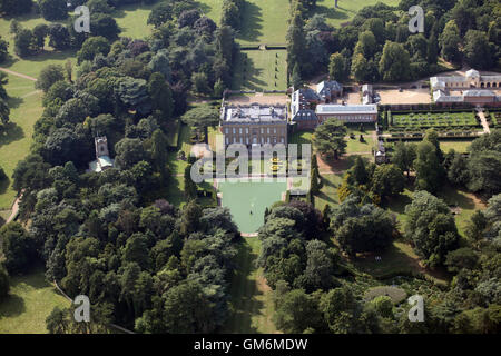 aerial view of Easton Neston country house mansion near Towcester ...