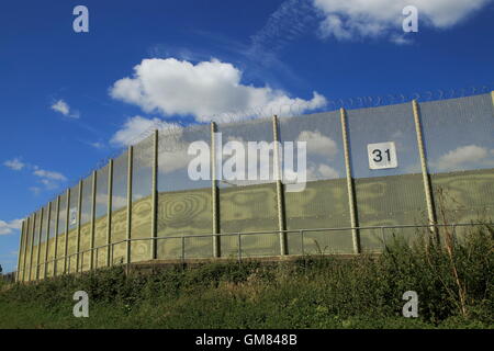 Perimeter prison fencing Warren Hill, Hollesley Bay, Suffolk, England ...