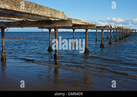 Historic waterfront of Punta Arenas running along the Magellan Strait ...