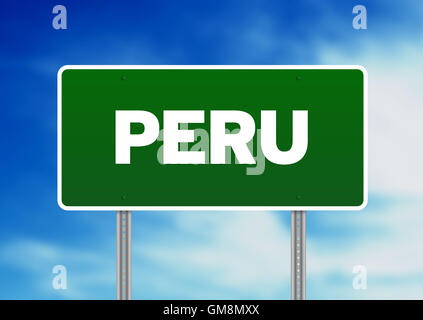 Lima, Peru Highway Sign Stock Photo - Alamy