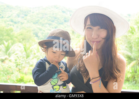 mother and child at flesh forest Stock Photo - Alamy