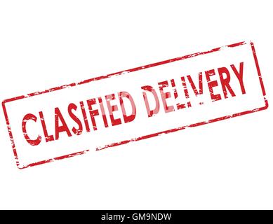 Classified Delivery Rubber Grunge Stamp Seal Vector Illustration Stock ...