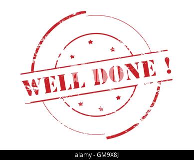 well done stamp. well done rectangular sign isolated on transparent ...