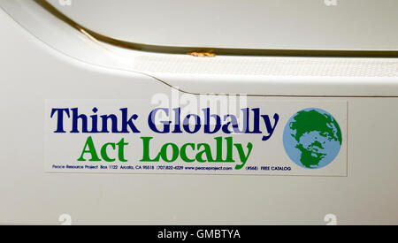Progressive Political Bumper Sticker Stock Photo - Alamy