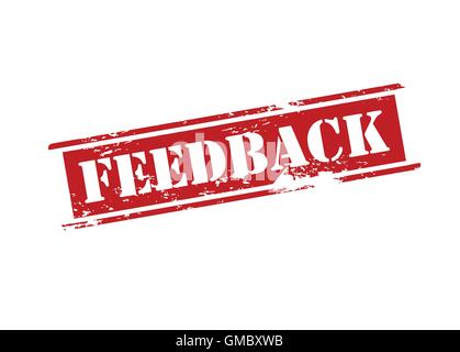 Grunge red feedback word rubber seal stamp on white background Stock ...