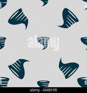 Tornado icon. Seamless pattern with geometric texture. Vector ...