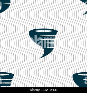 Tornado icon. Seamless pattern with geometric texture. Vector illustration Stock Vector Image ...