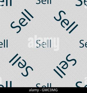 Sell sign icon. Contributor earnings button. Seamless abstract background with geometric shapes ...