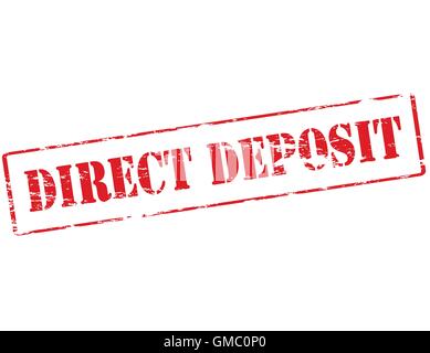 direct deposit stamp. direct deposit rectangular sign isolated on ...