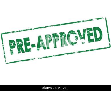 pre-approved stamp. pre-approved rectangular sign isolated on transparent background Stock ...