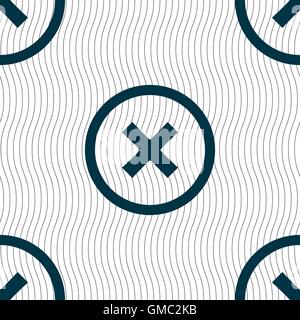 Cancel icon. no sign. Seamless abstract background with geometric ...