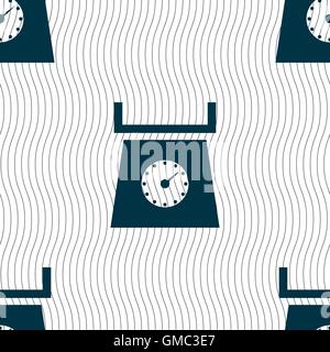 Kitchen Weight Scale Icon Seamless Pattern Vector Art Illustration ...