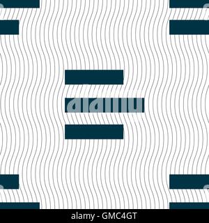 Left-aligned icon sign. Seamless pattern with geometric texture. Vector ...