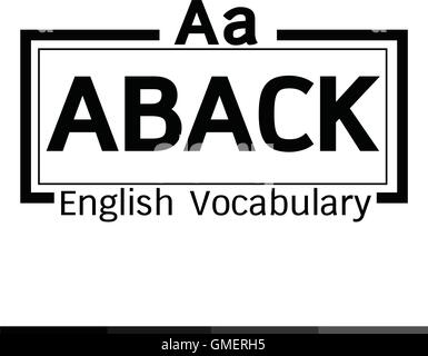 ABACK english word vocabulary illustration design Stock Vector Image ...