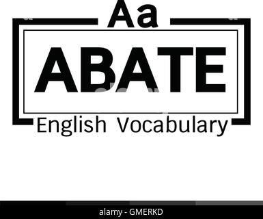 ABATE english word vocabulary illustration design Stock Vector Image ...