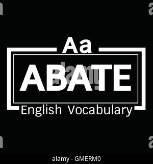 ABATE english word vocabulary illustration design Stock Vector Image & Art - Alamy