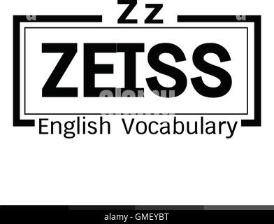 ZEISS english word vocabulary illustration design Stock Vector Image ...