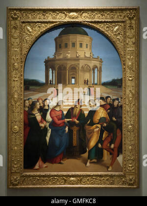 The Marriage of the Virgin 1504 by Raffaello Sanzio (Raphael) actif ...