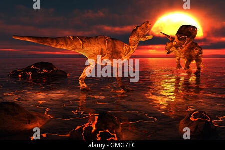 Lava Dinosaur Extinction Stock Photo - Alamy