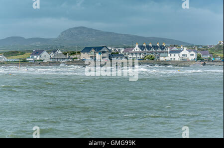 Stormy day at Trearddur Bay Stock Photo - Alamy